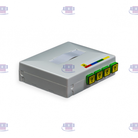 Prise terminale optique 4 FO avec raccords et pigtails SC/APC | THD OPTIC